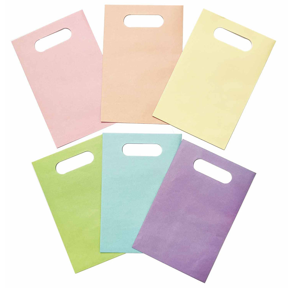 Pastel Colour Paper Party Bags - Pack of 6 – Party Packs