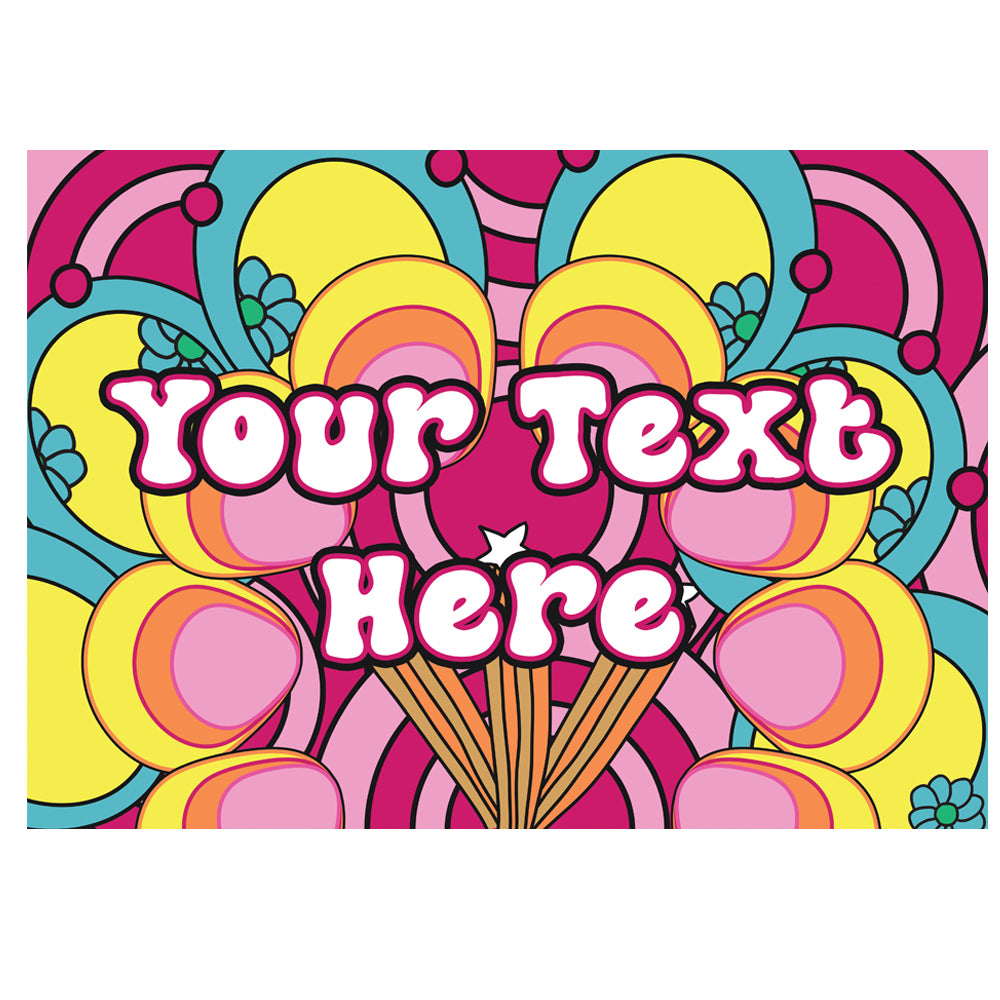 1960's Hippie Personalised Poster - A3 – Party Packs