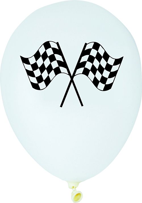 Racing Flag Latex Balloons - 12" - Pack of 10 – Party Packs
