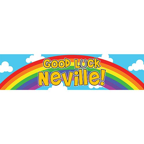 Good Luck Personalised Banner - 1.2m – Party Packs