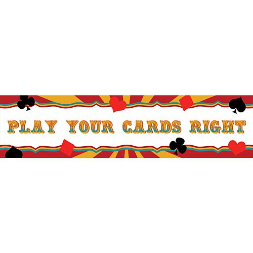 Fundraising Play Your Cards Right Banner - 1.2m – Party Packs