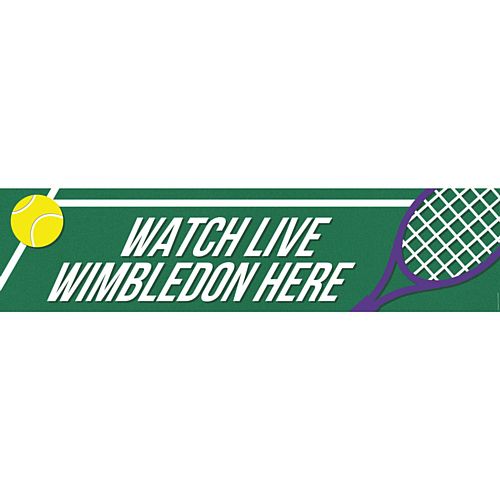 Wimbledon Banner - 1.2m – Party Packs