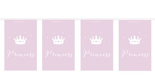Princess Flag Bunting- 2.4m- 10 Flags – Party Packs