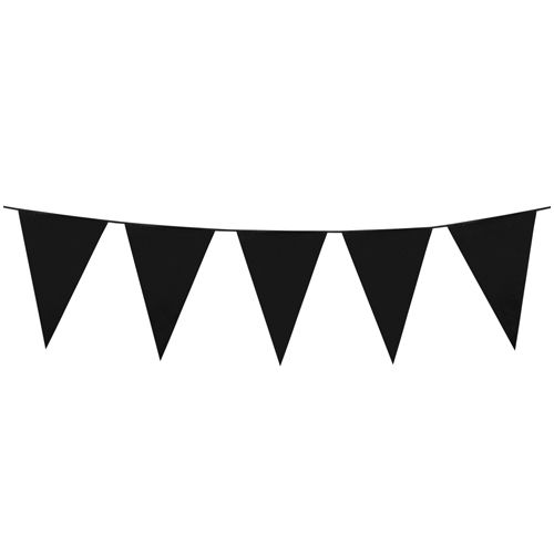 Black Giant Outdoor Plastic Bunting - 10m – Party Packs