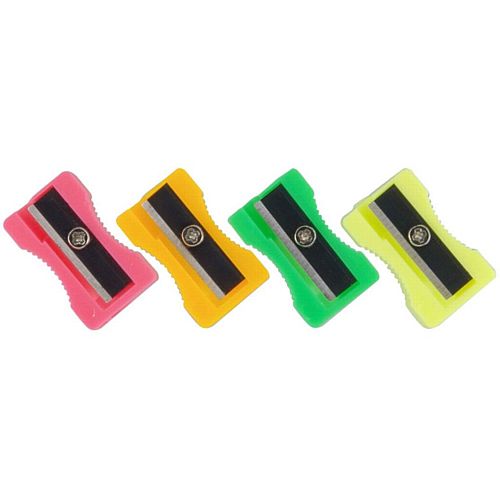 Plastic Pencil Sharpener - Assorted Colours - 3cm – Party Packs
