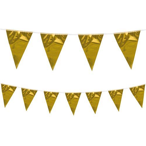 Metallic Gold Bunting - 10m – Party Packs