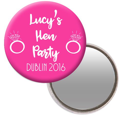 Personalised Pocket Mirror- Team Bride Design – Party Packs