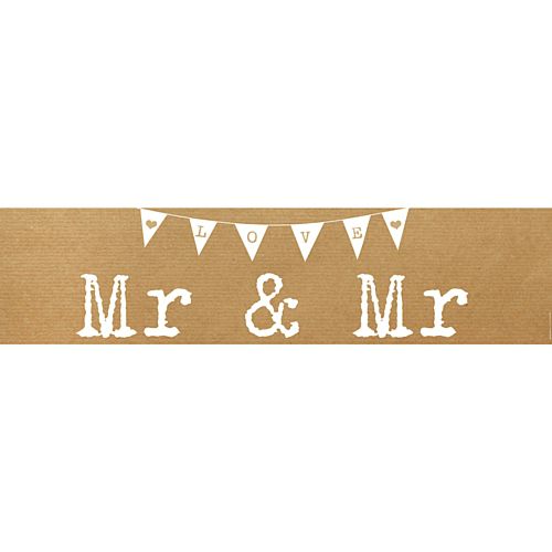 Rustic Mr & Mr Wedding Banner - 1.2m – Party Packs