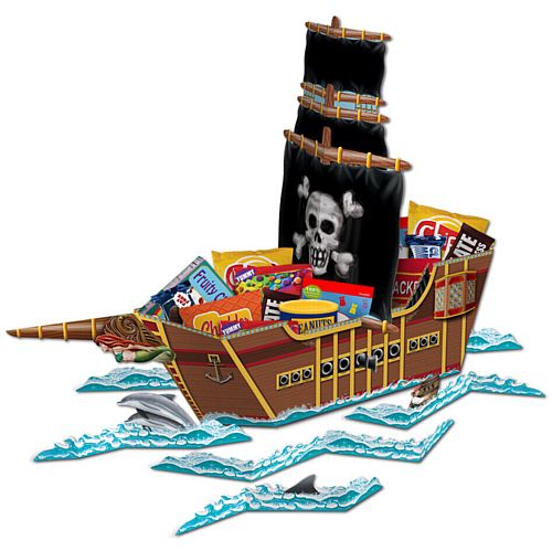 Giant 3D Pirate Ship Snack Tray Centrepiece - 65cm – Party Packs