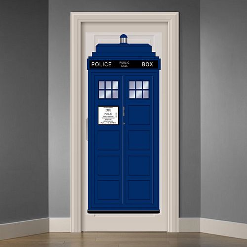Police Call Box Door Cover - 1.83m – Party Packs