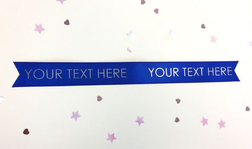 Royal Blue Personalised Ribbon- 15mm- 1 Metre – Party Packs