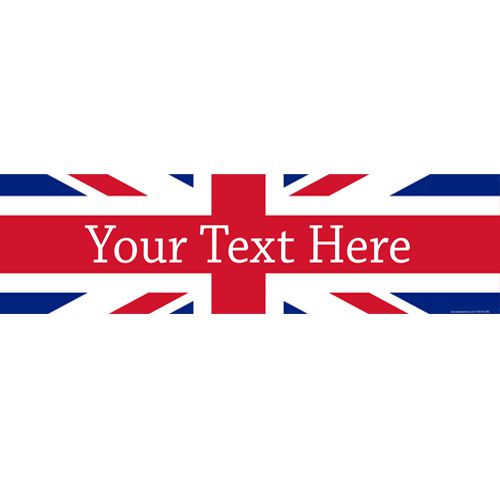 British Union Jack Personalised Banner - 1.2m – Party Packs