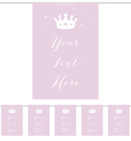 Personalised Princess Bunting - 3m – Party Packs