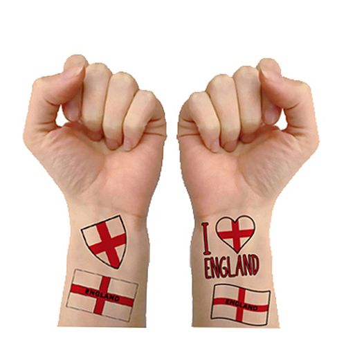 England Tattoos - Pack of 16 | Party Packs