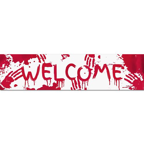 Bloody Halloween 'Welcome' Banner - 1.2m – Party Packs