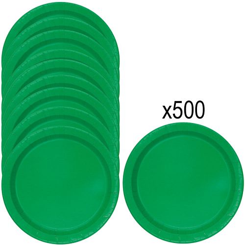 Green Paper Plates - 23cm - Pack of 500 – Party Packs