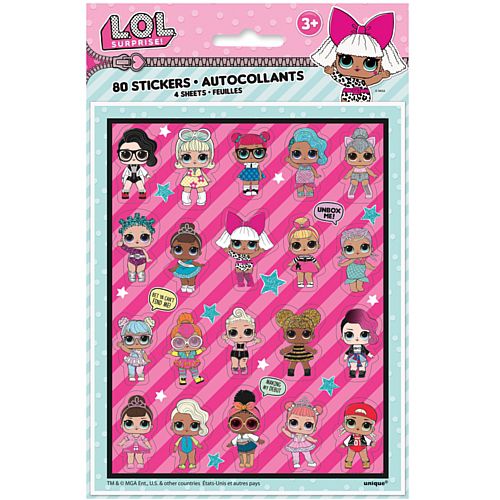 Lol Surprise Sticker Sheets - Pack of 4 – Party Packs