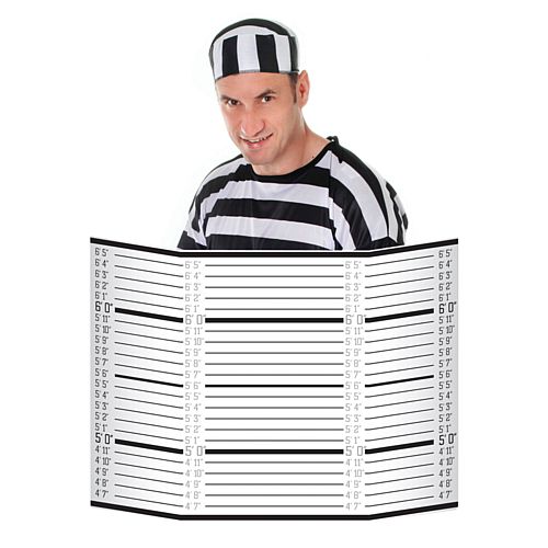 Mug Shot Lineup Stand-in Photo Prop - 94cm – Party Packs
