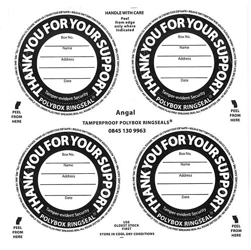 Seals For Collection Boxes - 10cm - Pack of 12 – Party Packs