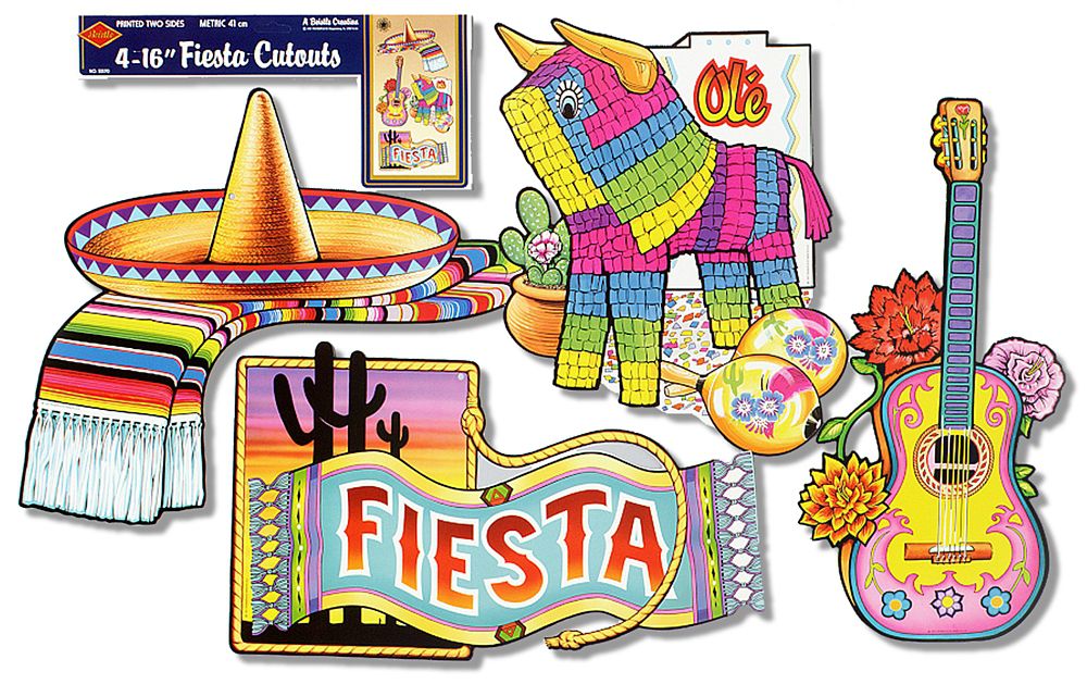 Mexican Cutouts - Set of 4 - 16" – Party Packs
