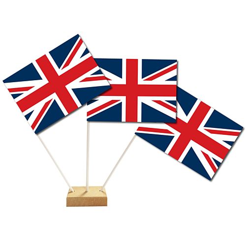 British Union Jack Paper Table Flags - 15cm x 10cm | Party Packs