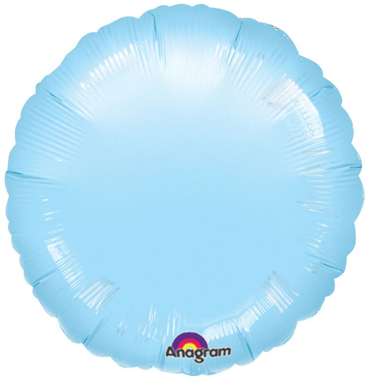 Baby Blue Round Foil Balloon - 18" – Party Packs