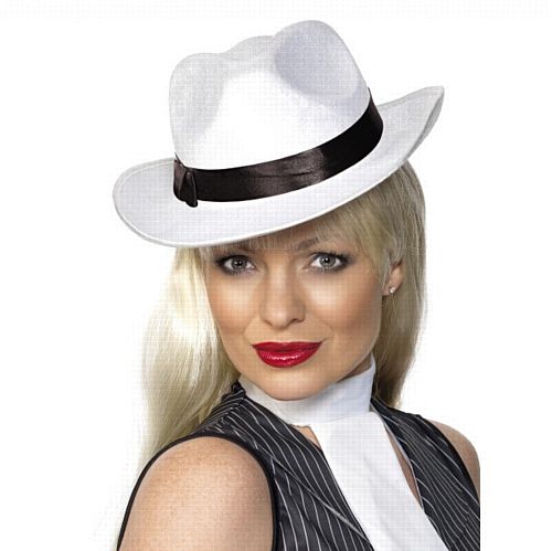 White Deluxe Gangster Hat – Party Packs