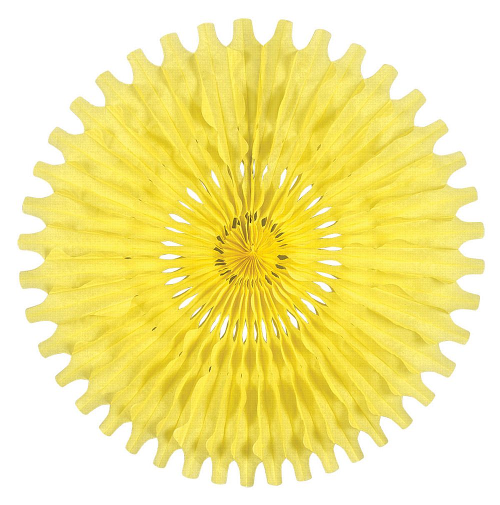 Yellow Paper Fan - 63.5cm – Party Packs