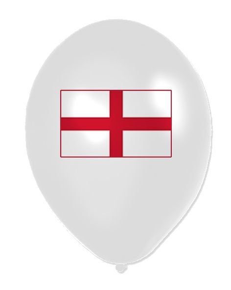 England St George Flag Latex Balloons - 11" - Pack of 10 – Party Packs