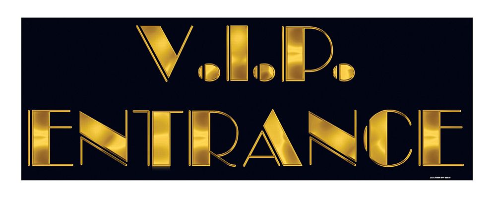 VIP Entrance Card Sign - 55cm x 20cm – Party Packs