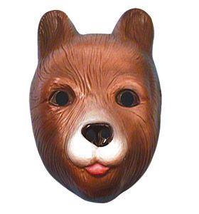 Children's Plastic Bear Mask – Party Packs