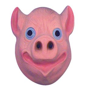 Children's Plastic Pig Mask – Party Packs