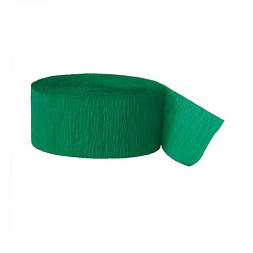 Emerald Green Crepe Paper Streamer - 25m – Party Packs