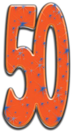 Number 50 Cardboard Cutout - 1.71m – Party Packs