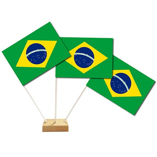 Brazilian Paper Table Flags - 15cm on 30cm Pole - Each – Party Packs