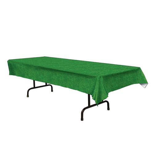 Grass Print Plastic Tablecloth - 2.8m – Party Packs