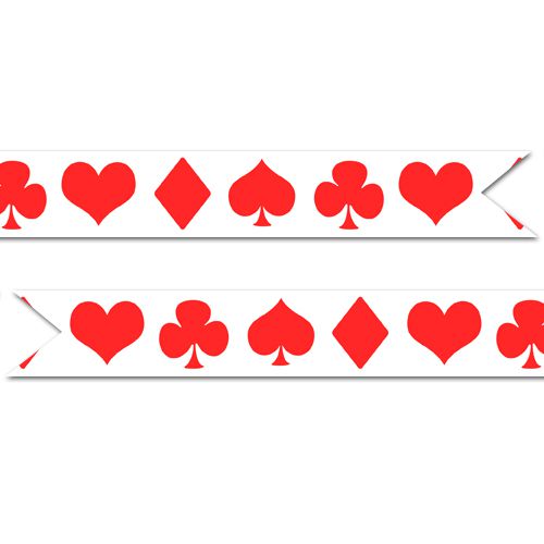 Card Suit Ribbon - 25mm - Per Metre – Party Packs