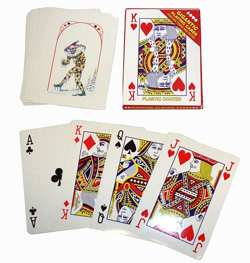 Pack of Giant Playing Cards - 28cm x 20.5cm – Party Packs