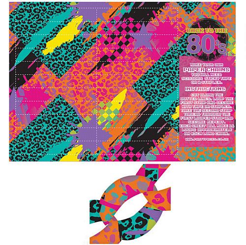 Back to the 80's Paper Chain Kit - A3 Card – Party Packs