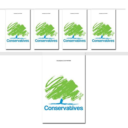 Conservatives Flag Interior Bunting - 2.4m – Party Packs