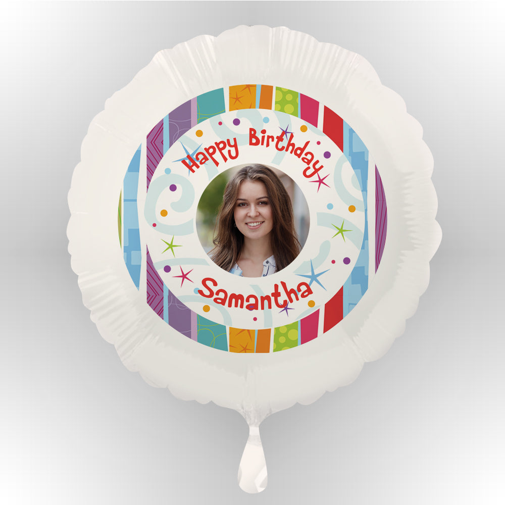 Happy Birthday Personalised Photo Balloon (not inflated) – Party Packs