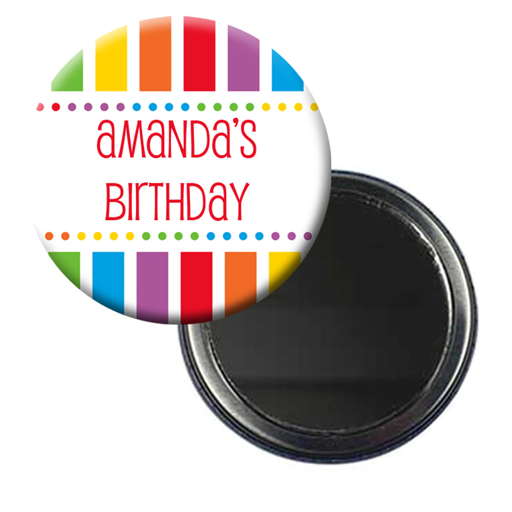 Personalised Rainbow Celebration Pocket Mirror - 58mm - Each – Party Packs