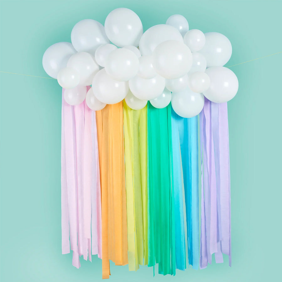 Pastel Rainbow Balloon & Streamer Backdrop Kit | Party Packs