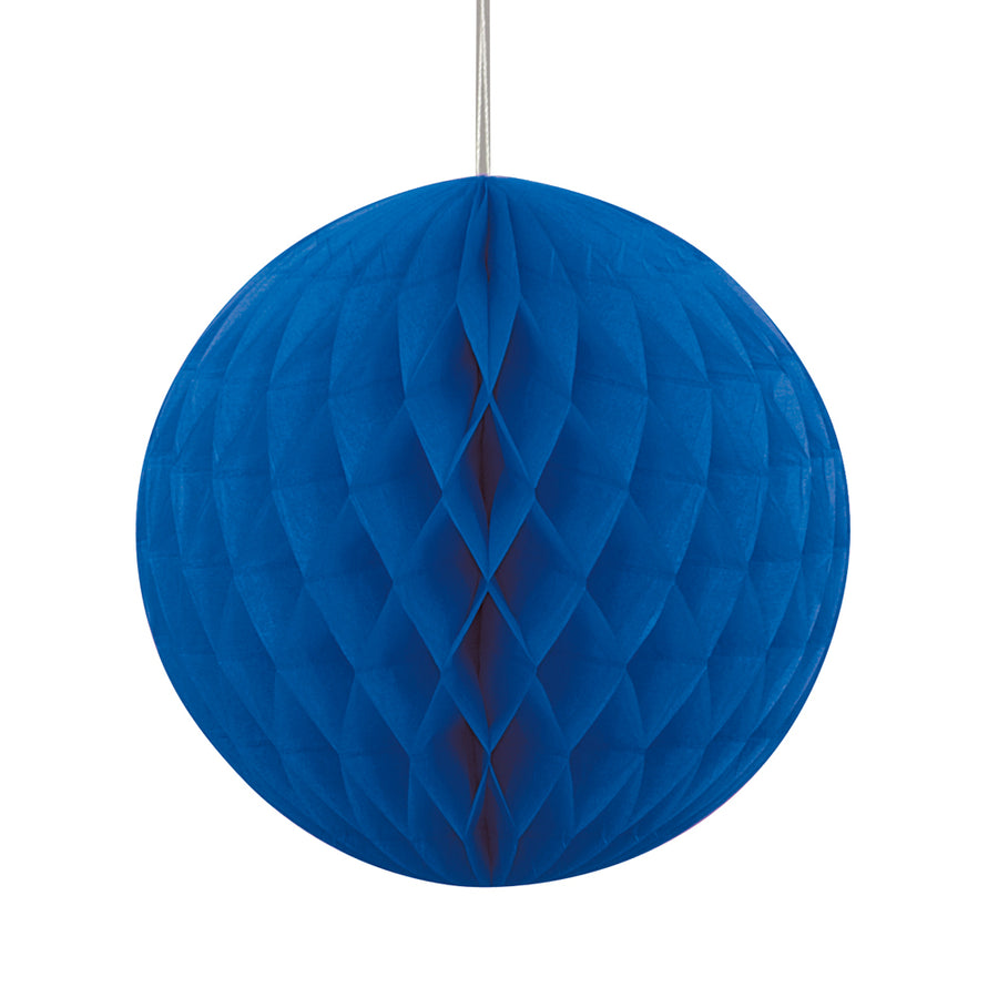 Royal Blue Honeycomb Tissue Ball 20cm - Party Ceiling Decoration ...