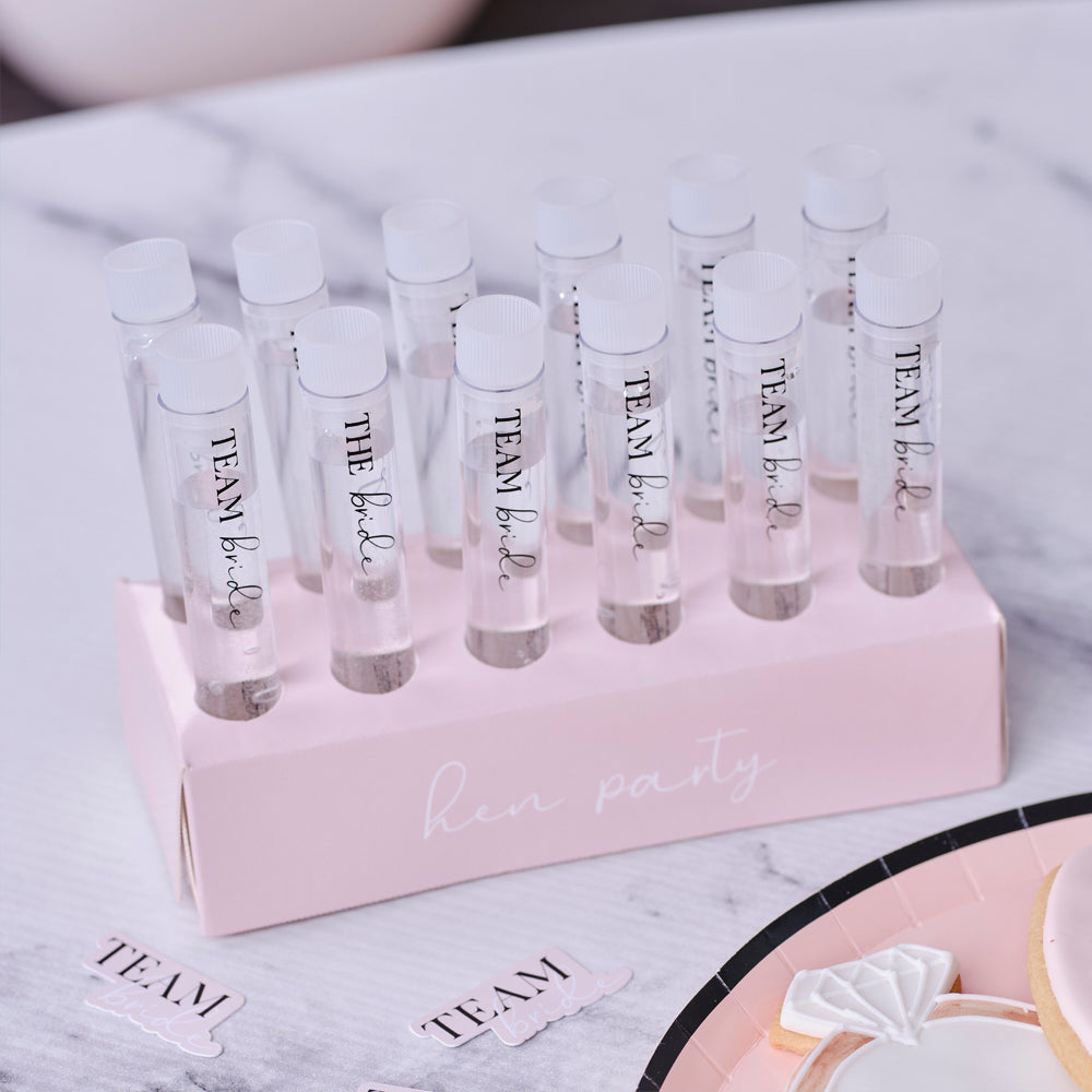 Team Bride Hen Party Shots With Tray - Pack of 12 – Party Packs
