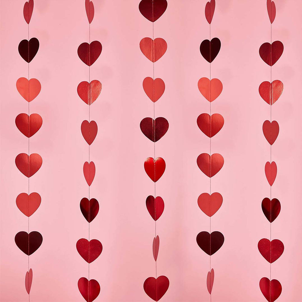 Trailing Hearts Hanging String Decoration - 4m – Party Packs