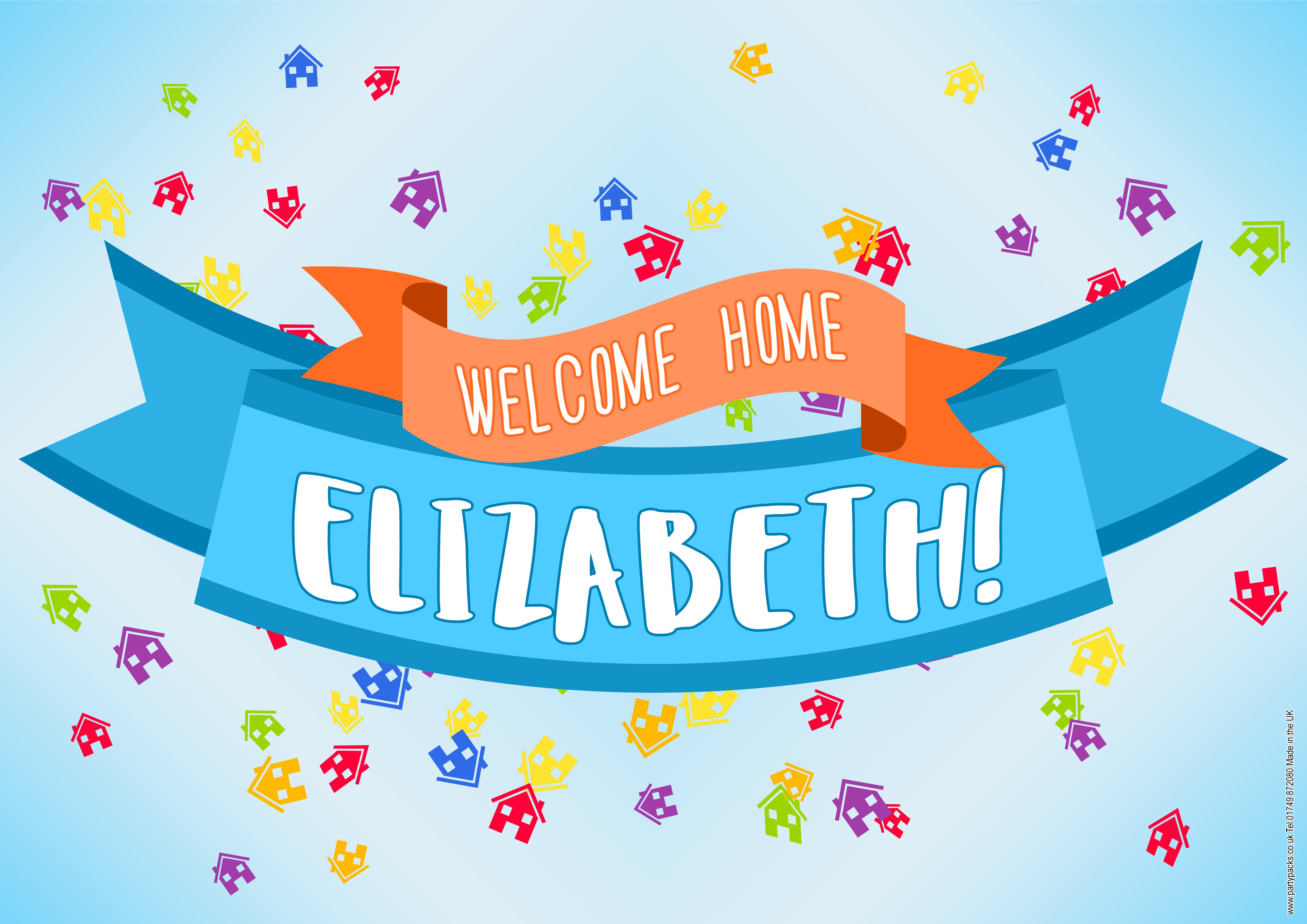 Welcome Home Personalised Poster - A3 – Party Packs