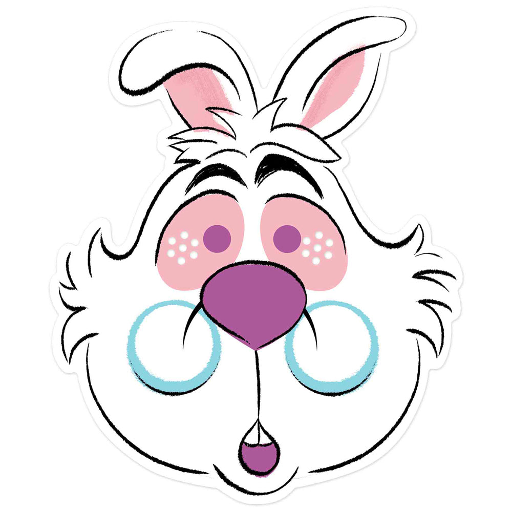 White Rabbit Alice in Wonderland Card Mask | Party Packs