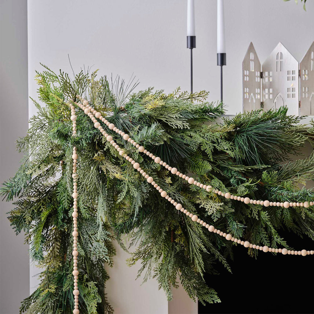 Wooden Bead Christmas Garland - 3m – Party Packs
